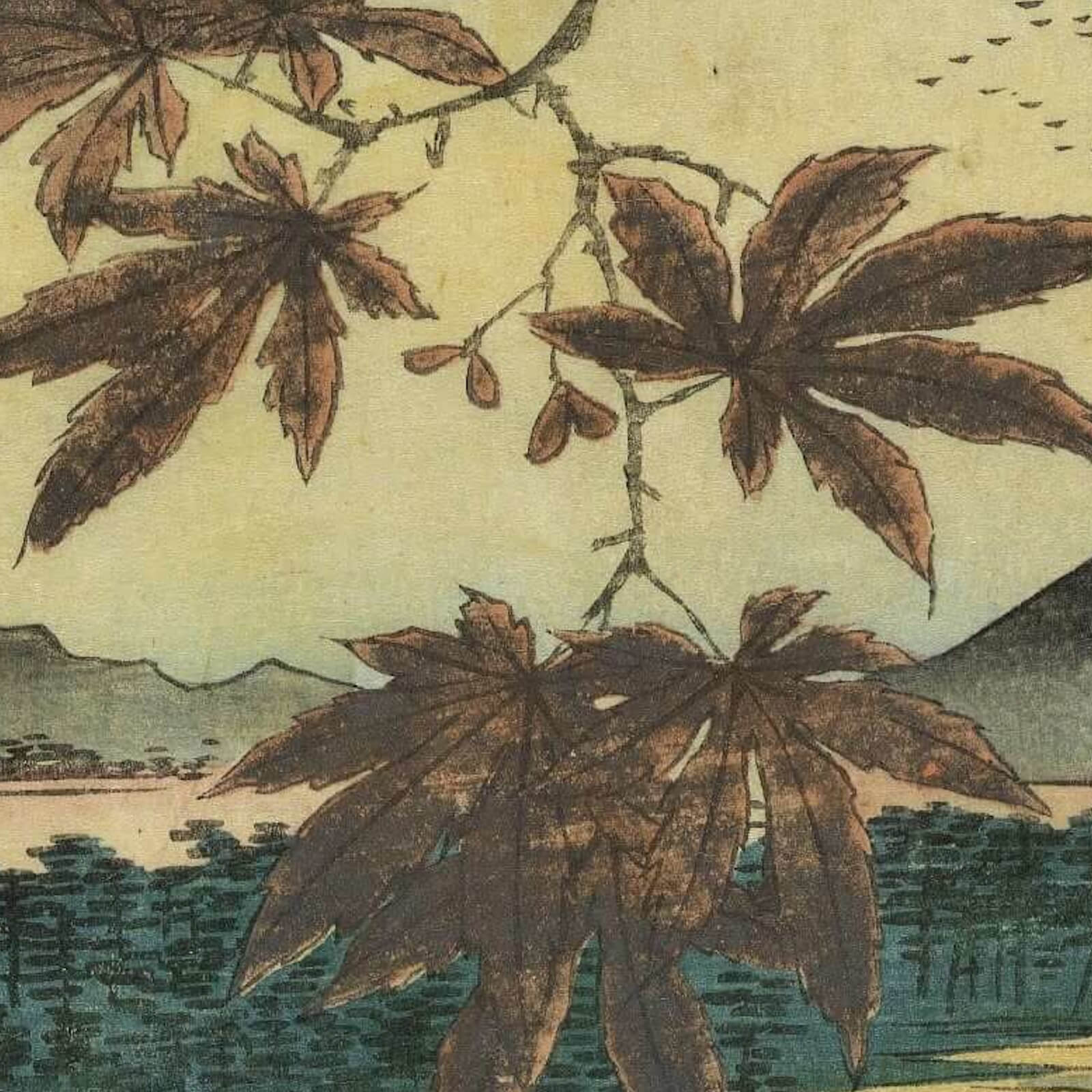 Maple Trees at Mama by Utagawa Hiroshige | DailyArt Magazine
