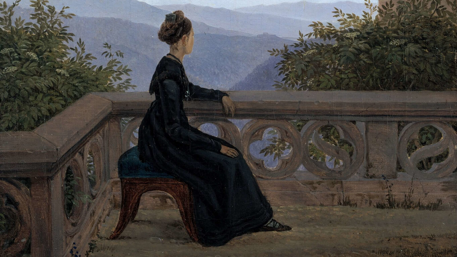 Woman on the Balcony by Carl Gustav Carus | DailyArt Magazine