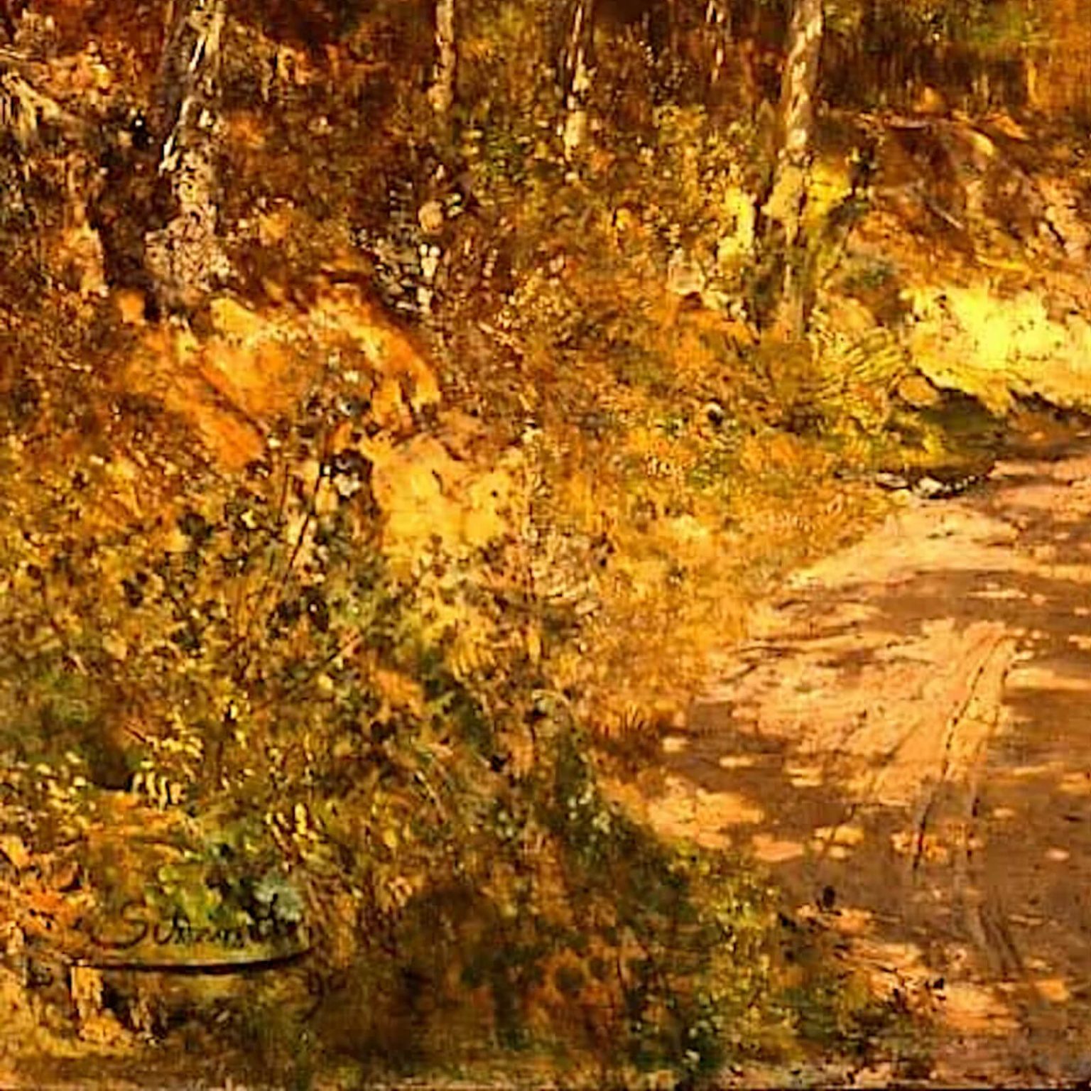 Forest near Schärfling by Emil Jakob Schindler | DailyArt Magazine