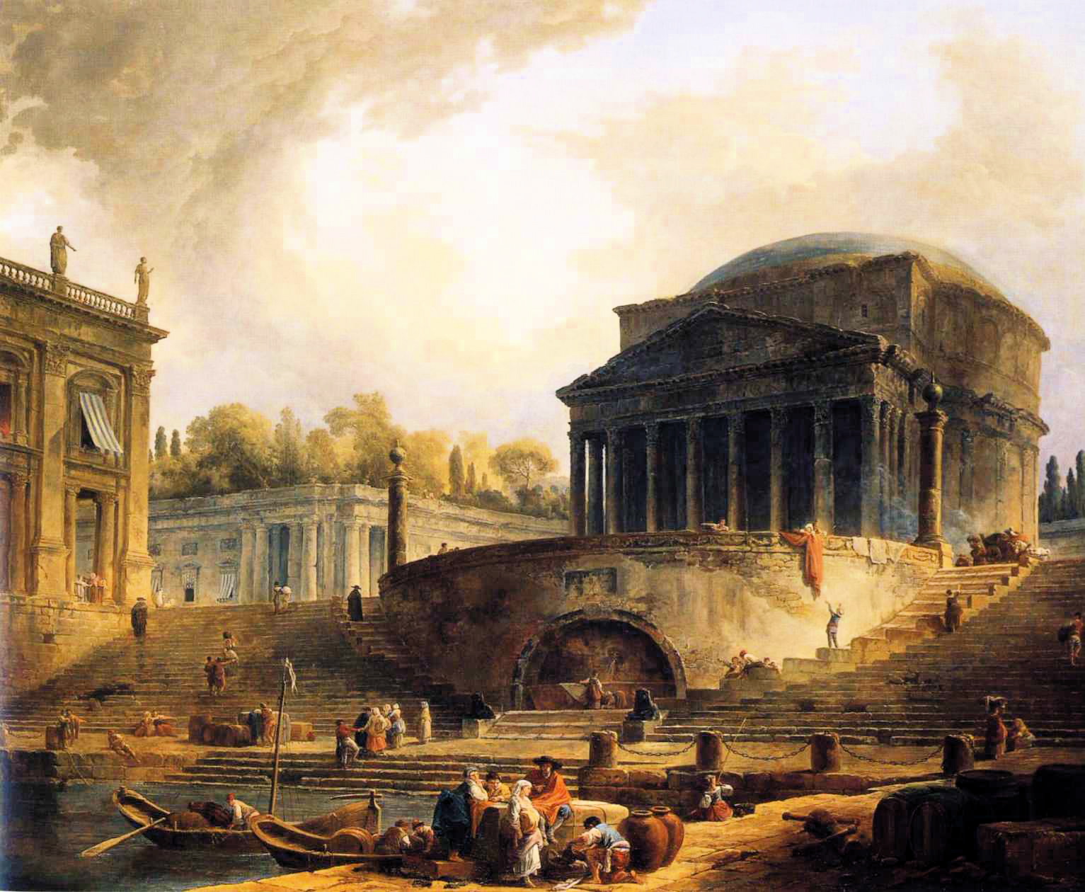 Idealized Ruins by Hubert Robert | DailyArt Magazine