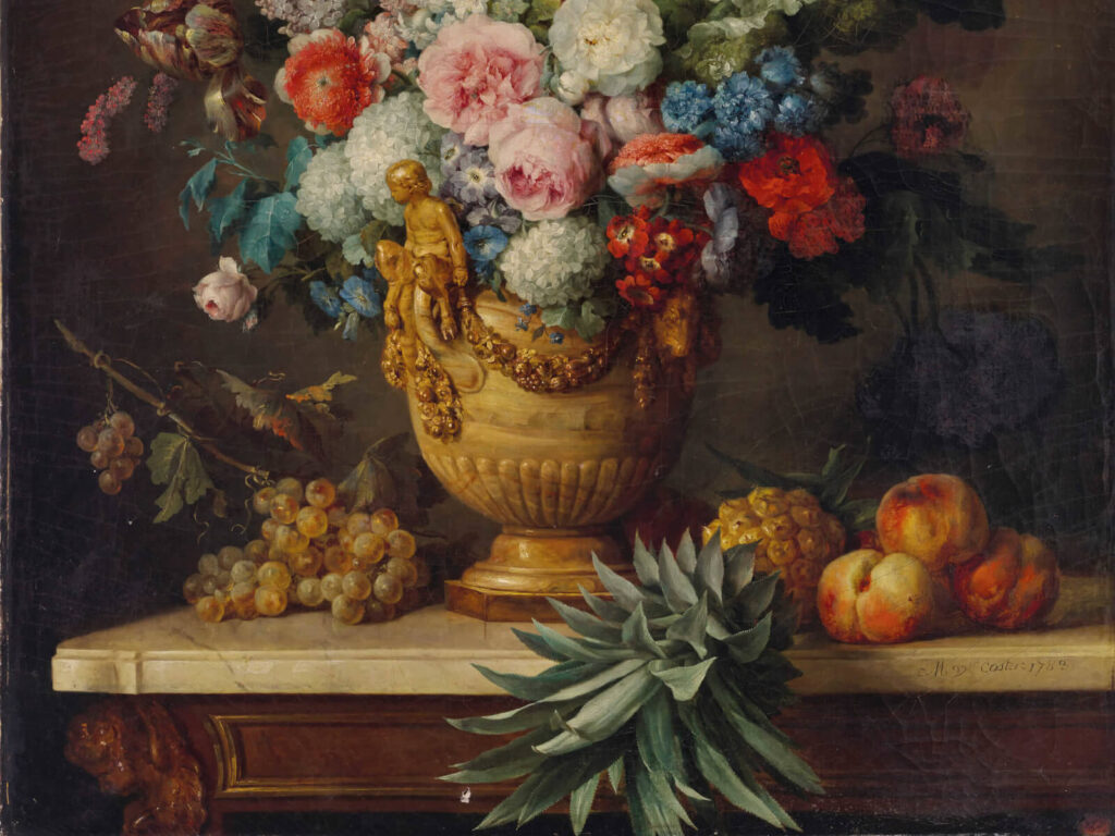 Still Life with Flowers in an Alabaster Vase by Anne Vallayer-Coste