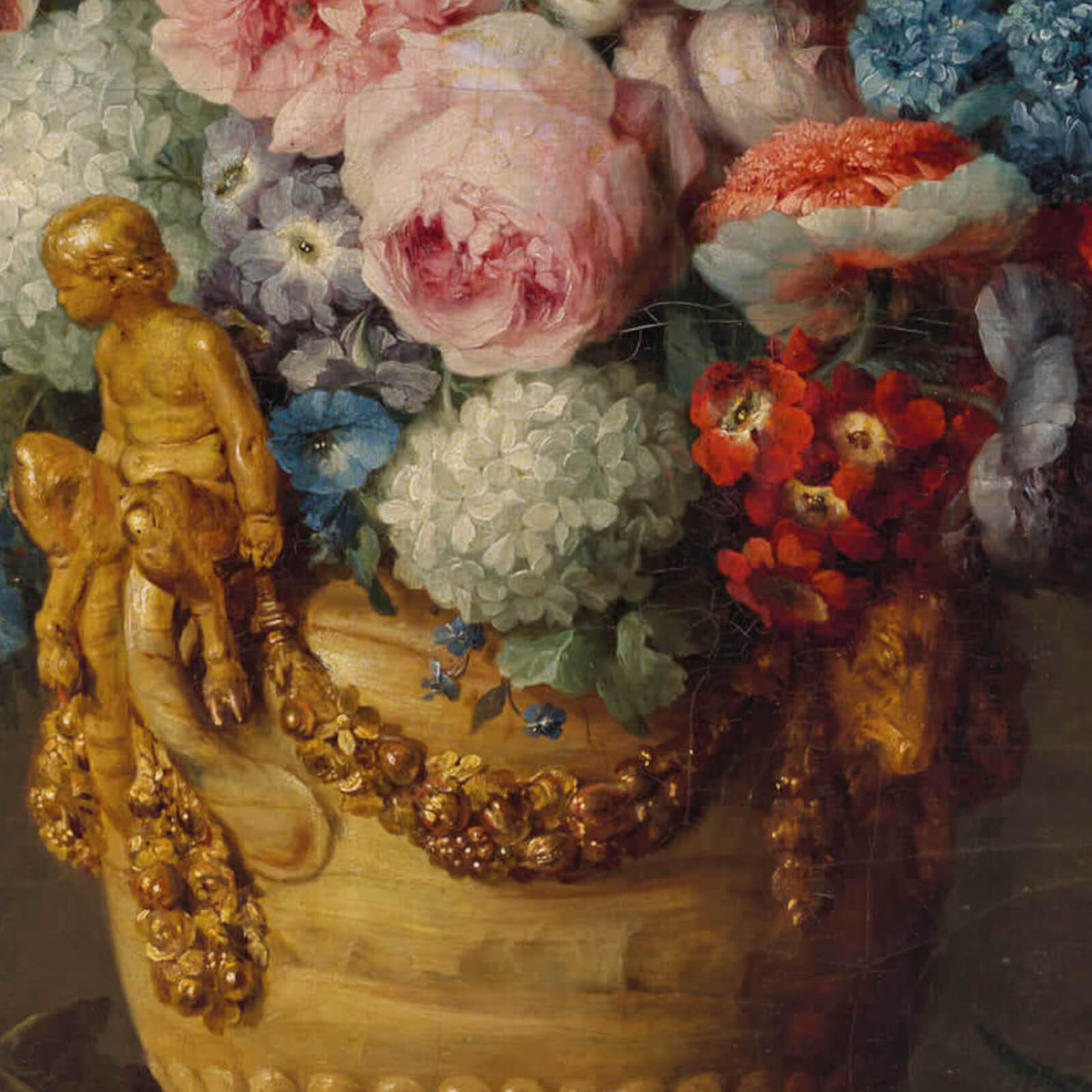 Still Life with Flowers in an Alabaster Vase by Anne Vallayer-Coste