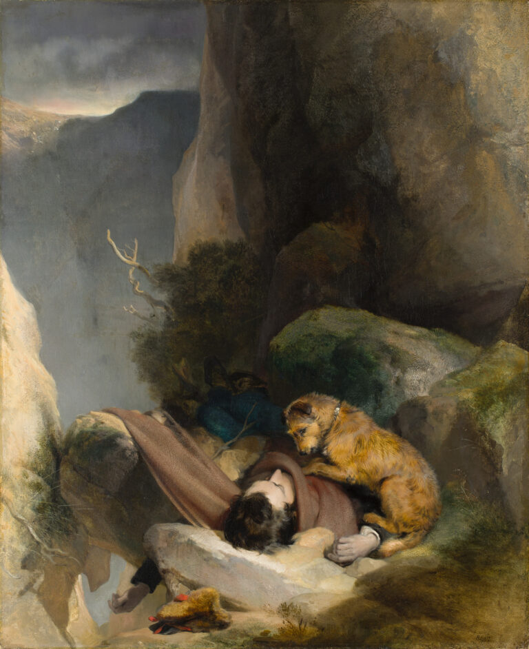 Alpine Mastiffs Reanimating a Distressed Traveler, Edwin Landseer